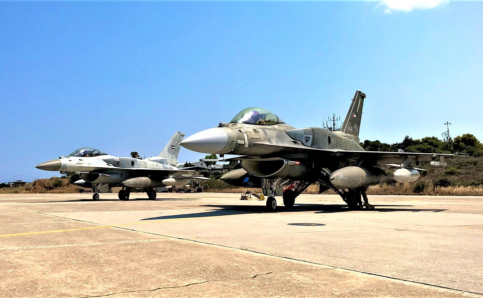 Ήρθαν τα F-16 Block 60 των ΗΑΕ στην Σούδα - Δούρειος Ίππος